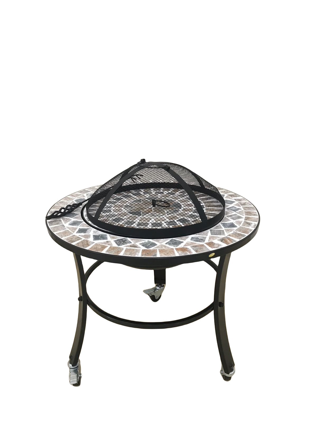 Arabic BBQ Round Table Fire Pit with Wheels Garden Charcoal Grill ...