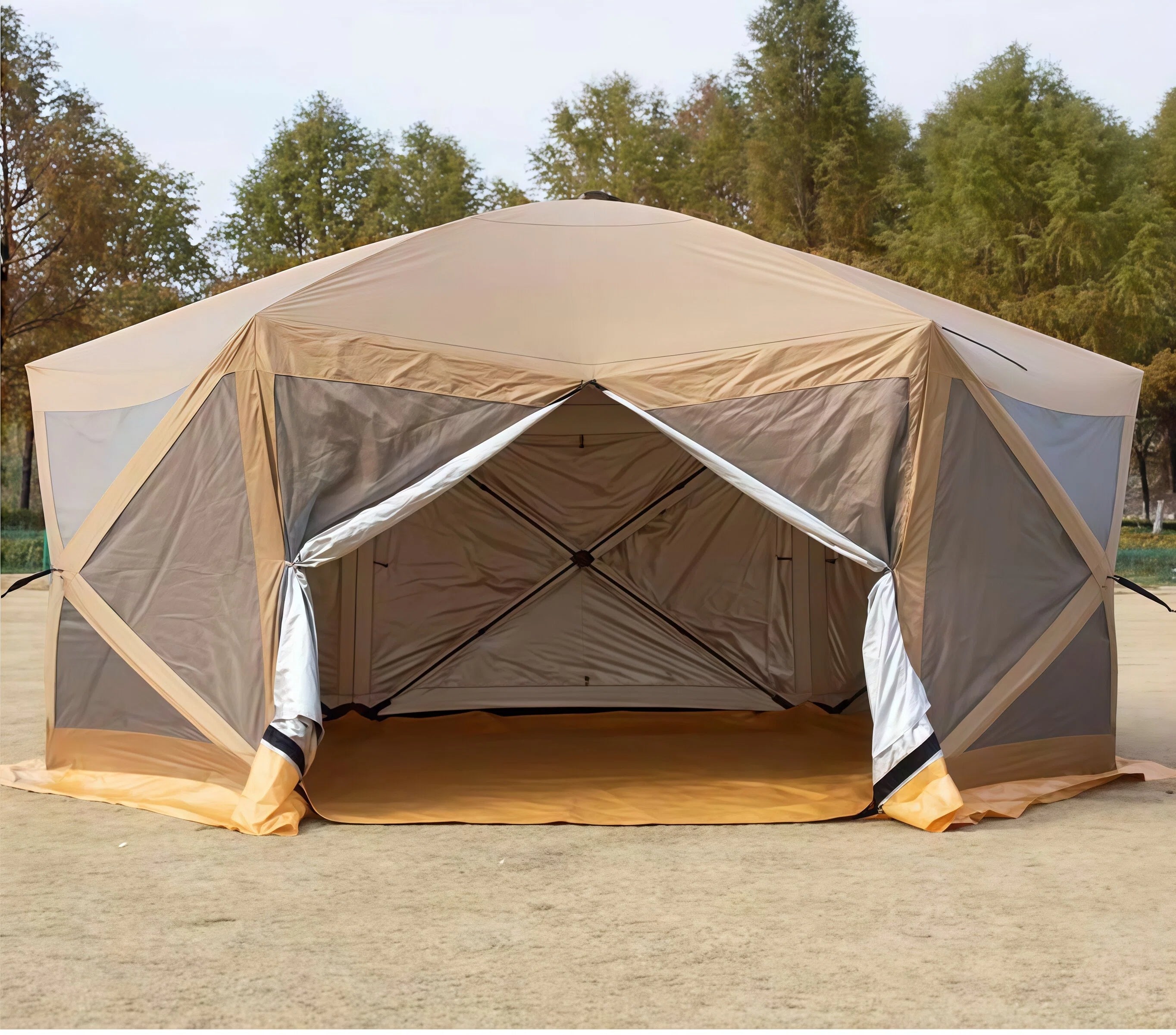 Camping Net Tent Big Family Tent Screen House Quick Open Garden Tent ...